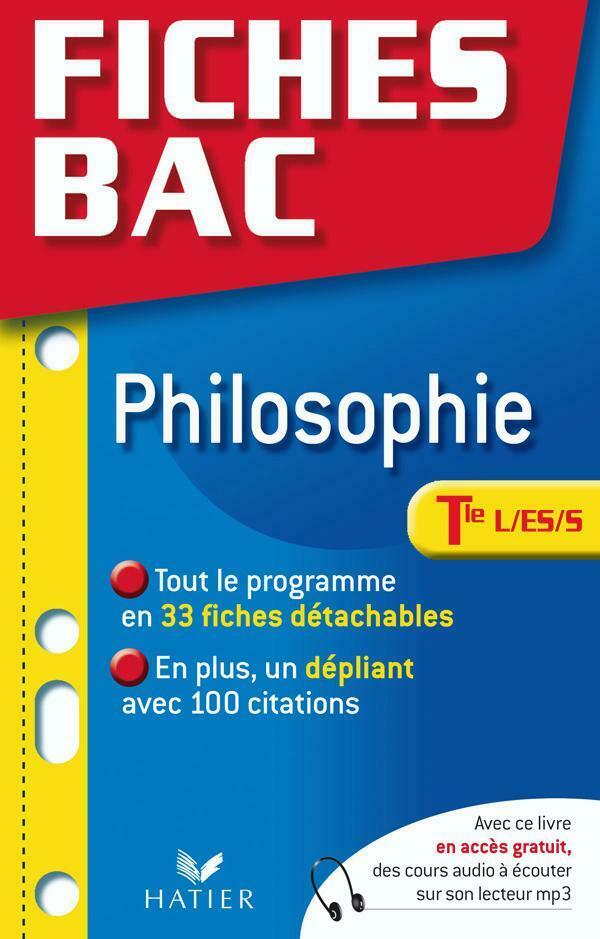 Fiches Bac Philosophie Tle L/ ES/ S - - Gérard Durozoi (EAN13 : 9782218935282) | Boutique en ...
